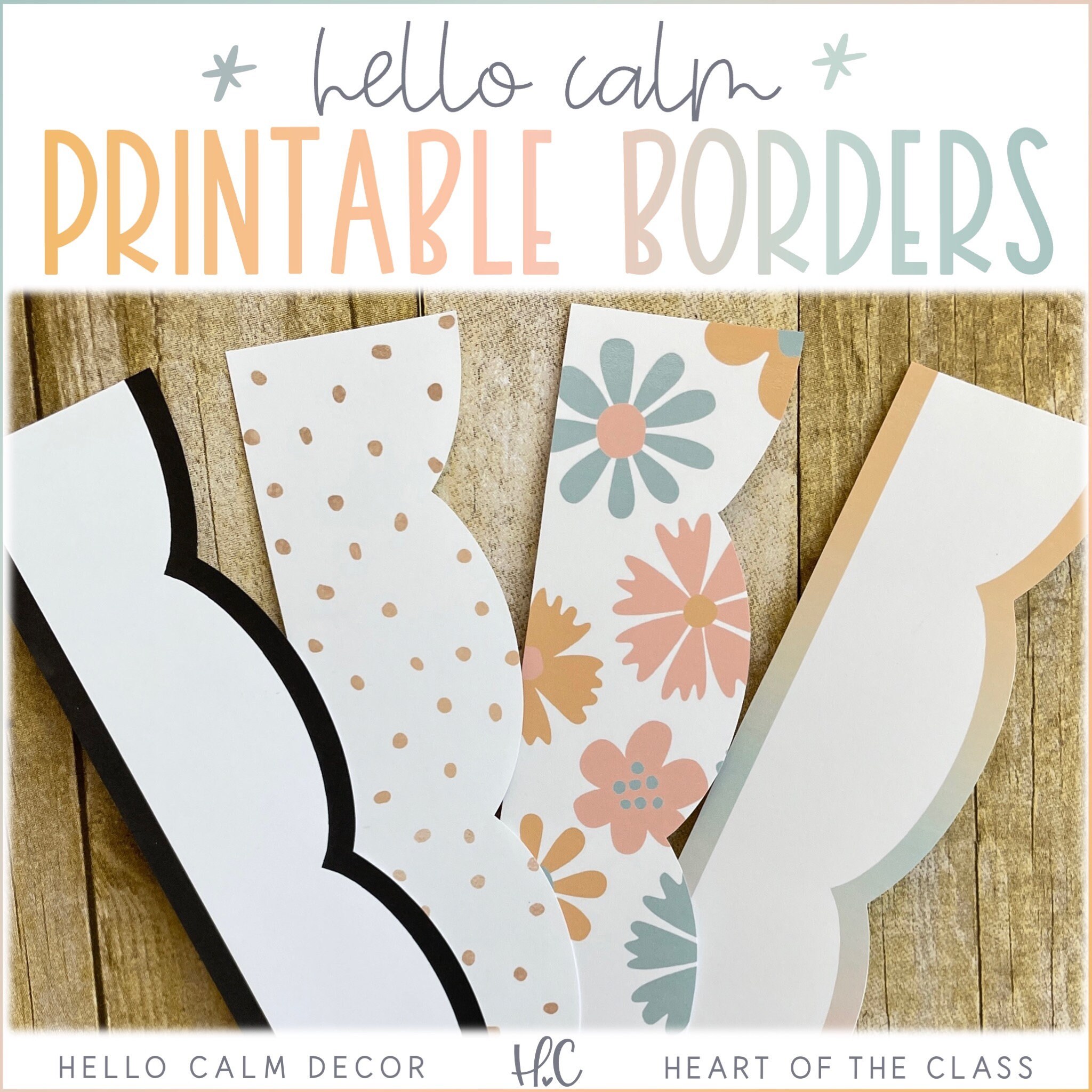 Printable Borders for Bulletin Board Hello Calm Classroom - Etsy