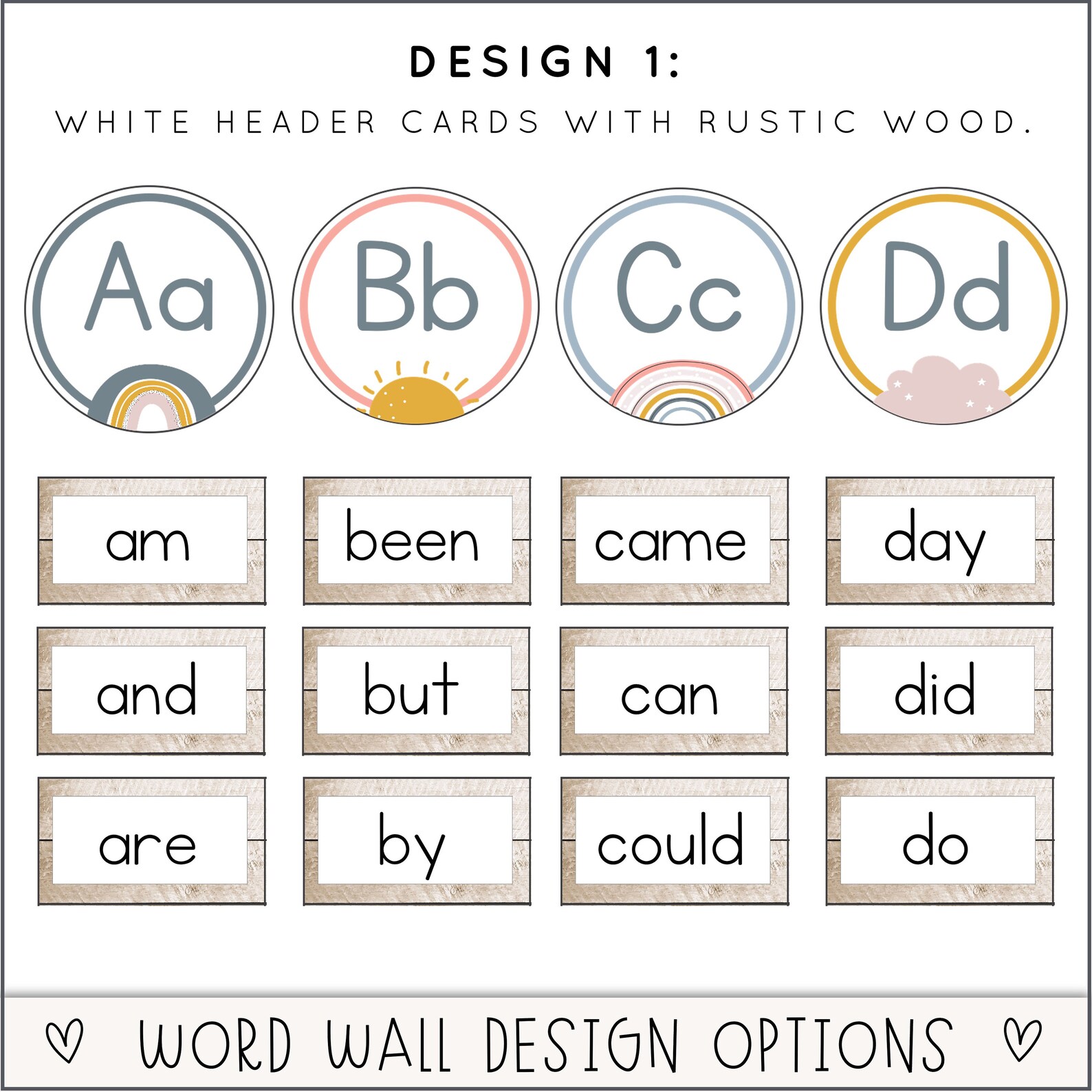 Boho Rainbow Classroom Word Wall Editable Word Wall Sight - Etsy