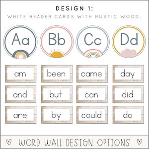Boho Rainbow Classroom Word Wall | Editable Word Wall | Sight Word ...