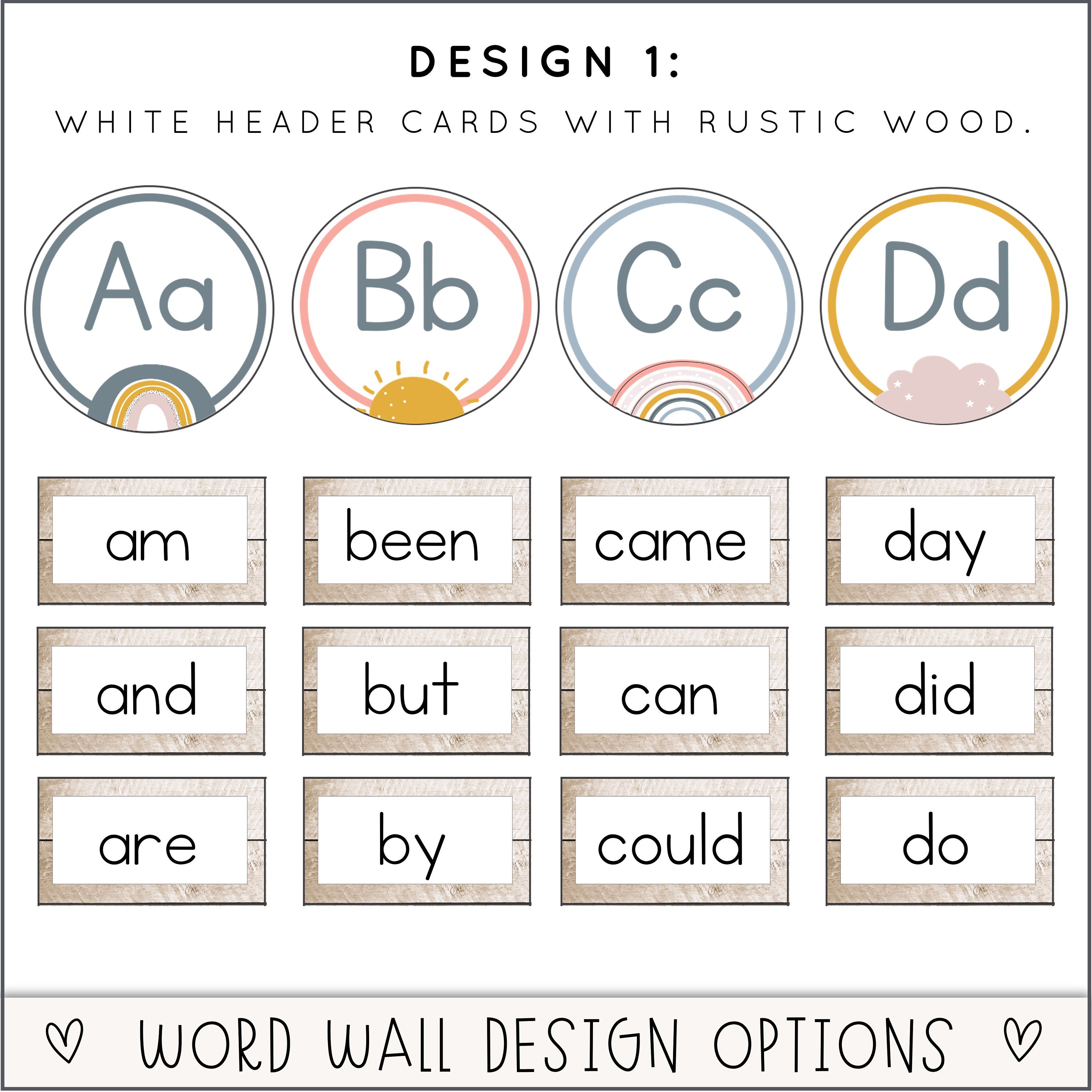 Boho Rainbow Classroom Word Wall Editable Word Wall Sight - Etsy