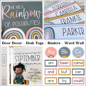 Boho Rainbow Classroom Decor Bundle | Modern Classroom Decor Bundle ...