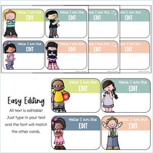 Hello Calm Classroom Jobs Display With Graphics and Editable Job Titles ...