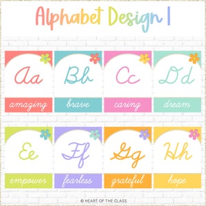 Classroom Cursive Alphabet Posters | Hello Brights Classroom Decor ...