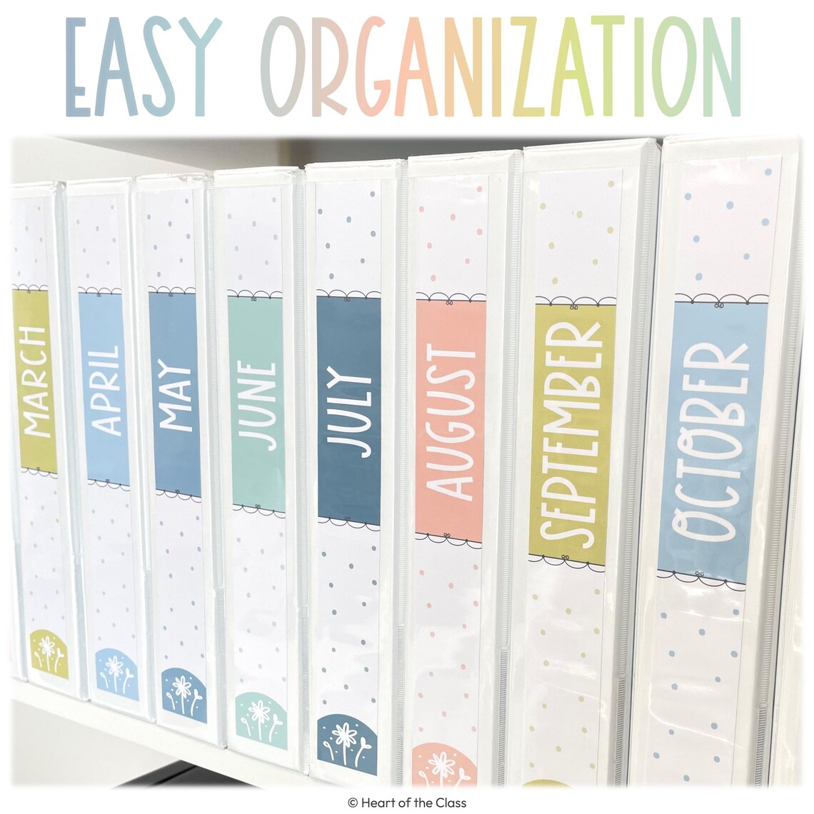 Hello Calm Monthly Theme Teacher Binder Covers and Spines | Editable ...