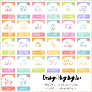 Classroom Cursive Alphabet Posters | Hello Brights Classroom Decor ...