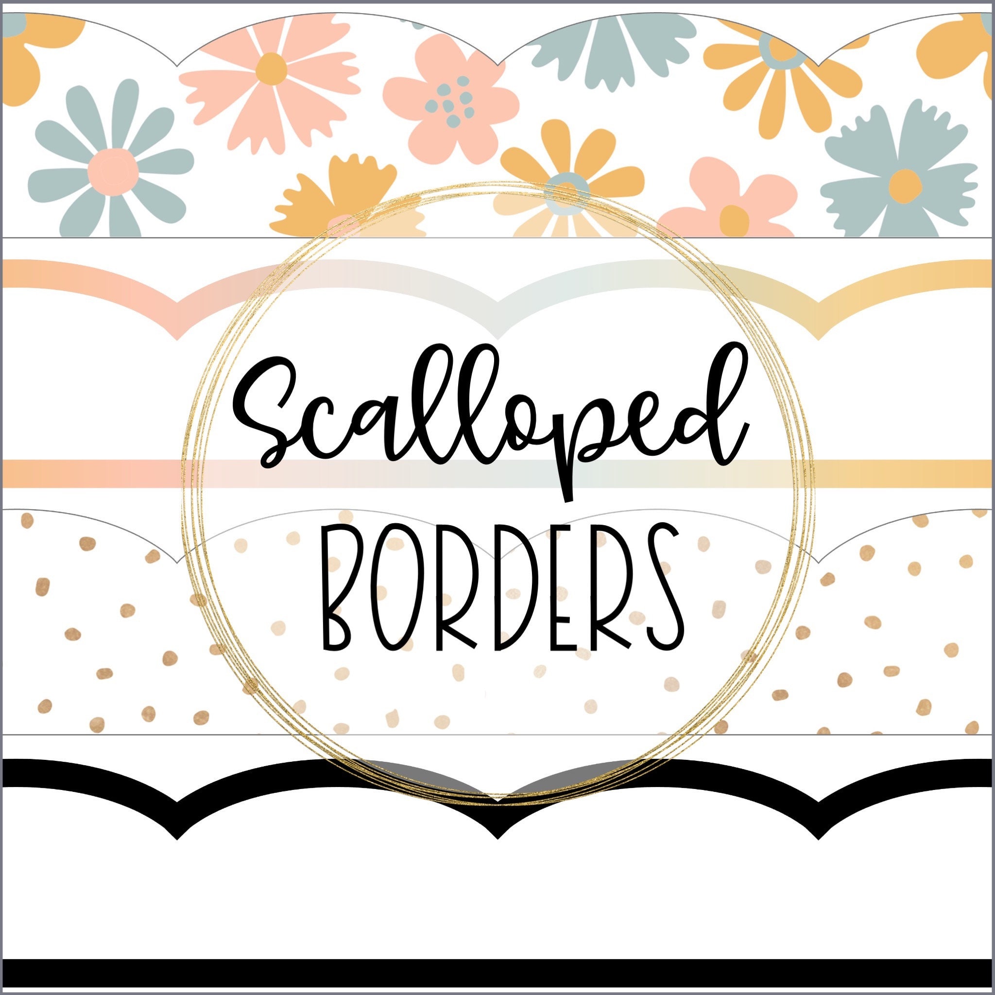 Printable Borders for Bulletin Board Hello Calm Classroom - Etsy