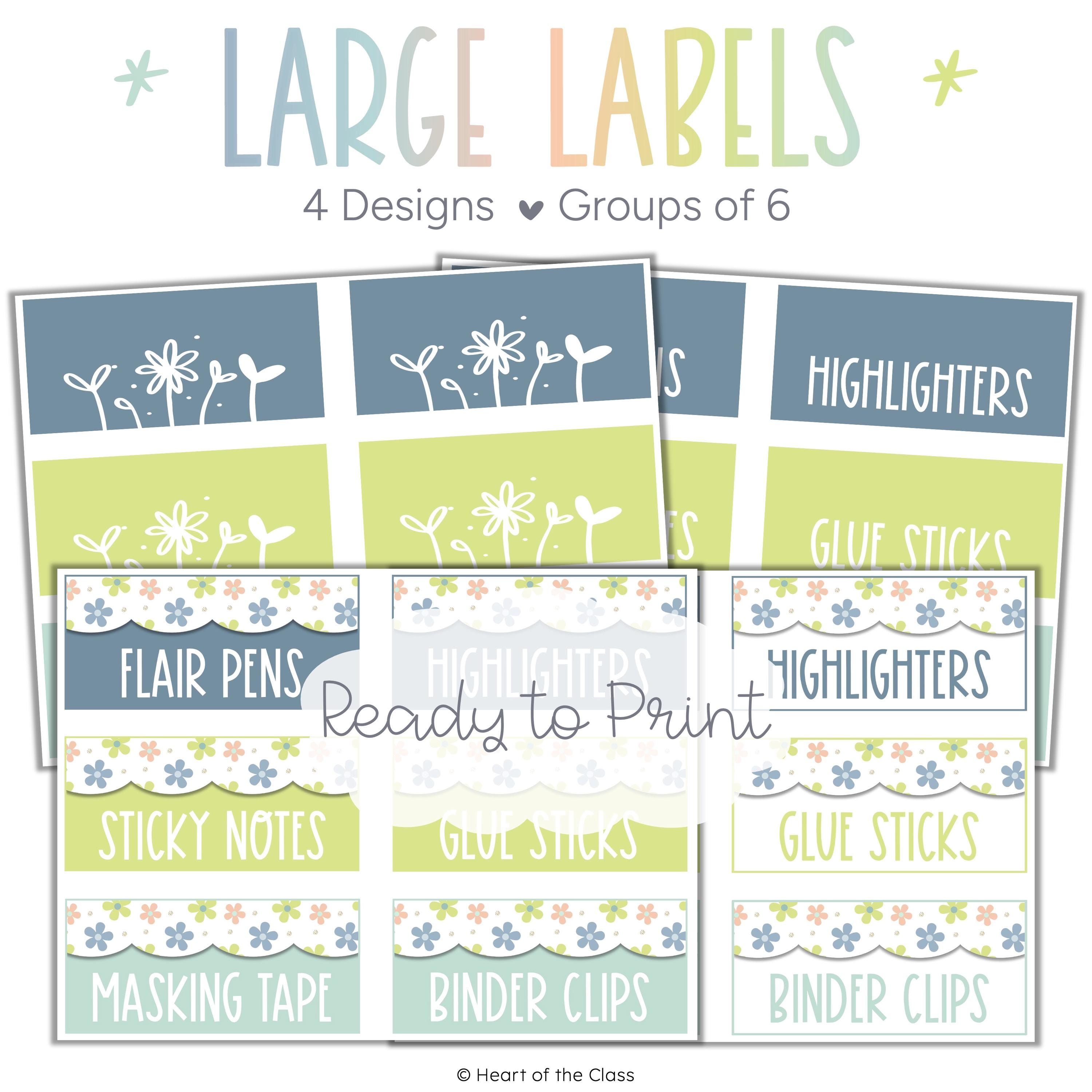 Hello Calm Pastel Classroom Decor: Teacher Toolbox Editable Labels ...
