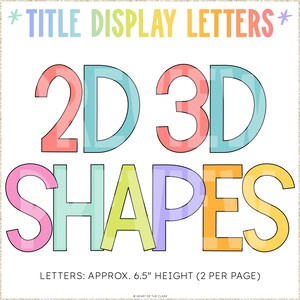 Classroom Shape Posters With 2D and 3D Shapes | Editable Text | Hello ...