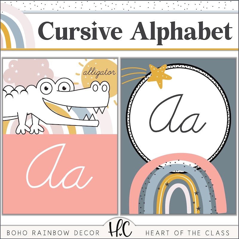 Cursive Alphabet - Etsy