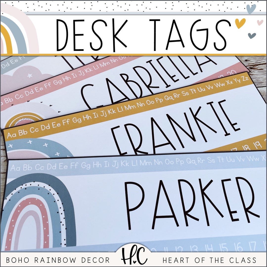 Classroom Desk Tags Editable Student Name Tags Alphabet - Etsy