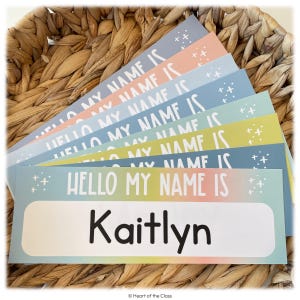 Student Desk Name Tags Editable Labels | Desk Name Plates With Alphabet ...