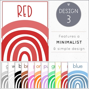 Color Posters for Boho Rainbow Classroom Decor Theme | Editable ...