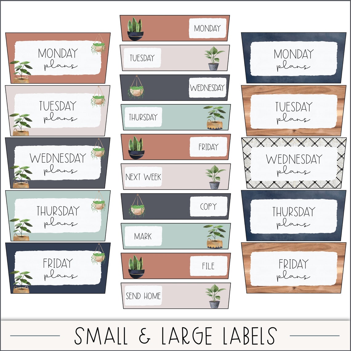 Rolling Cart Editable Labels Cart Labels for Modern Boho - Etsy Canada