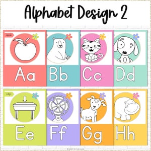 Classroom Alphabet Posters | Hello Brights Classroom Decor | Printable ...