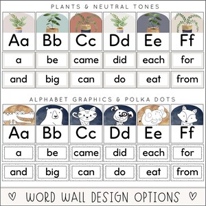 Boho Classroom Word Wall | Editable Sight Word Cards | Boho Plants ...