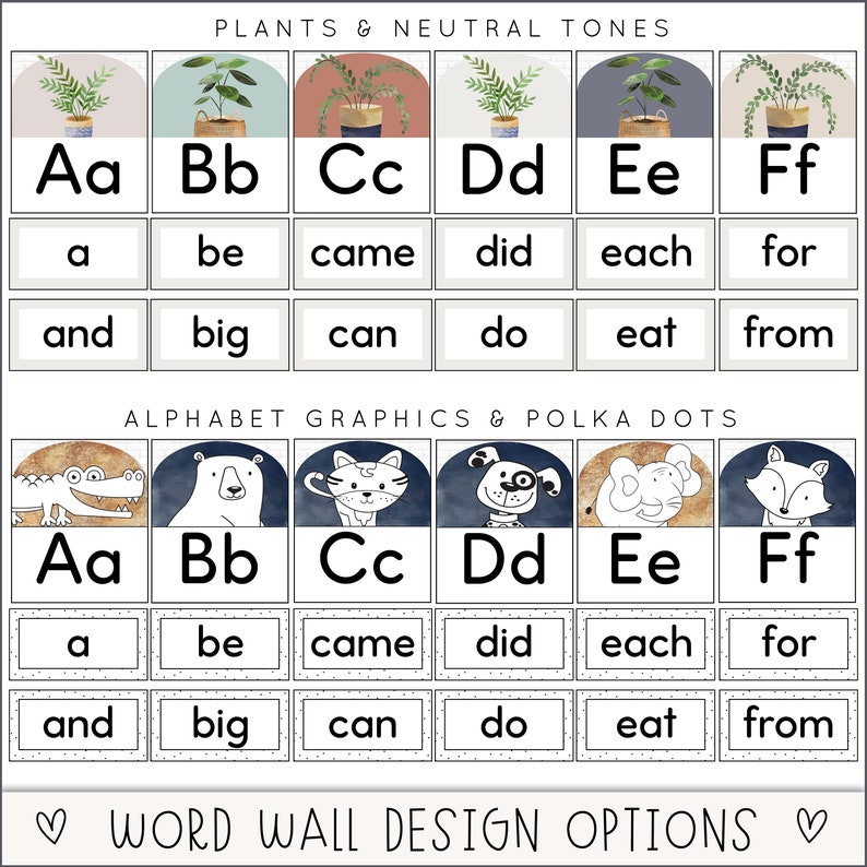 Boho Classroom Word Wall Editable Sight Word Cards Boho - Etsy