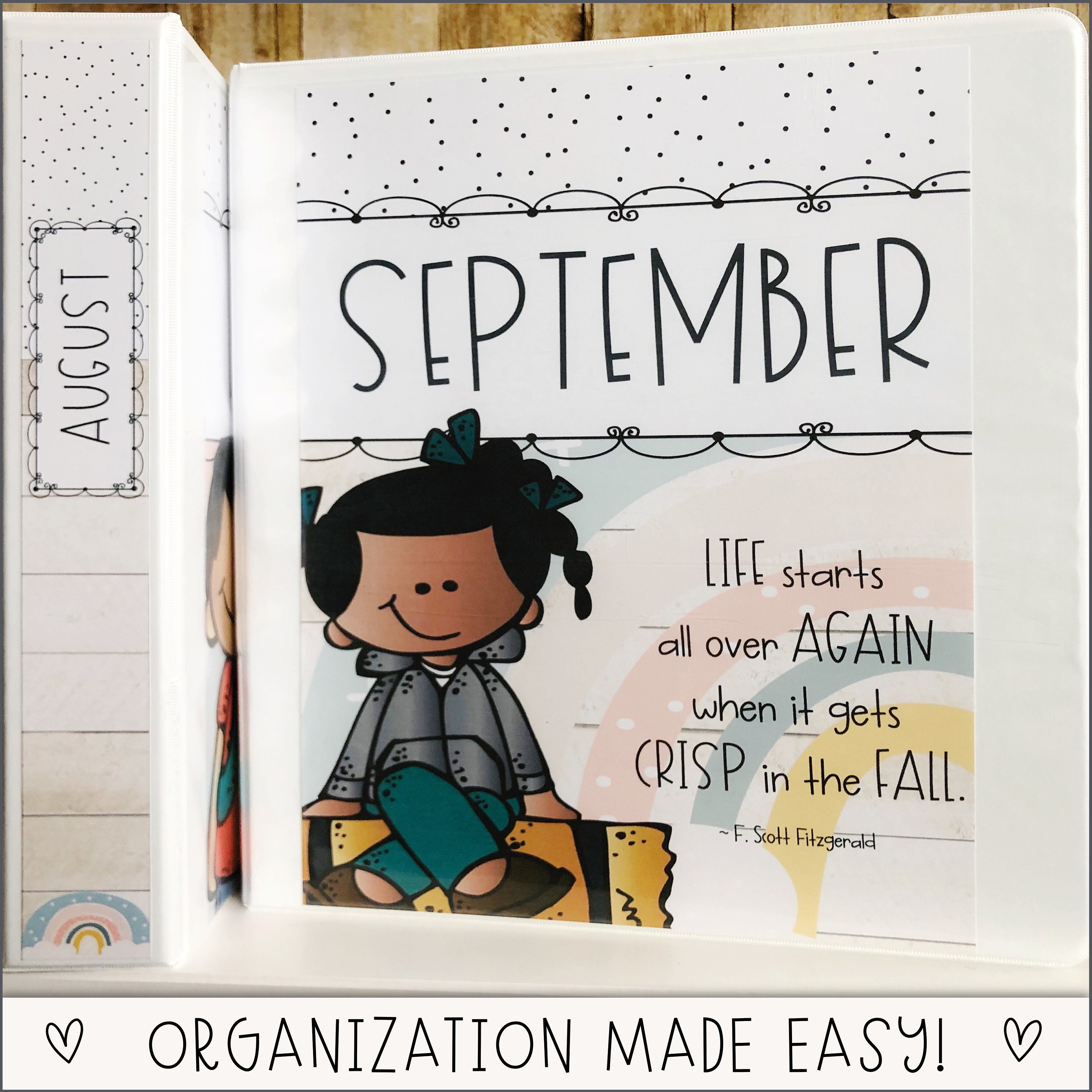 Boho Rainbow Binder Covers and Spines Editable Teacher Binder Covers ...