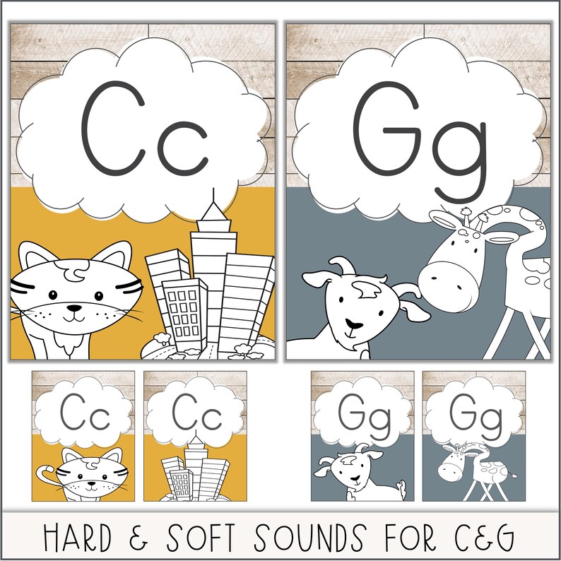 Alphabet Posters Boho Rainbow Classroom Alphabet Primary - Etsy