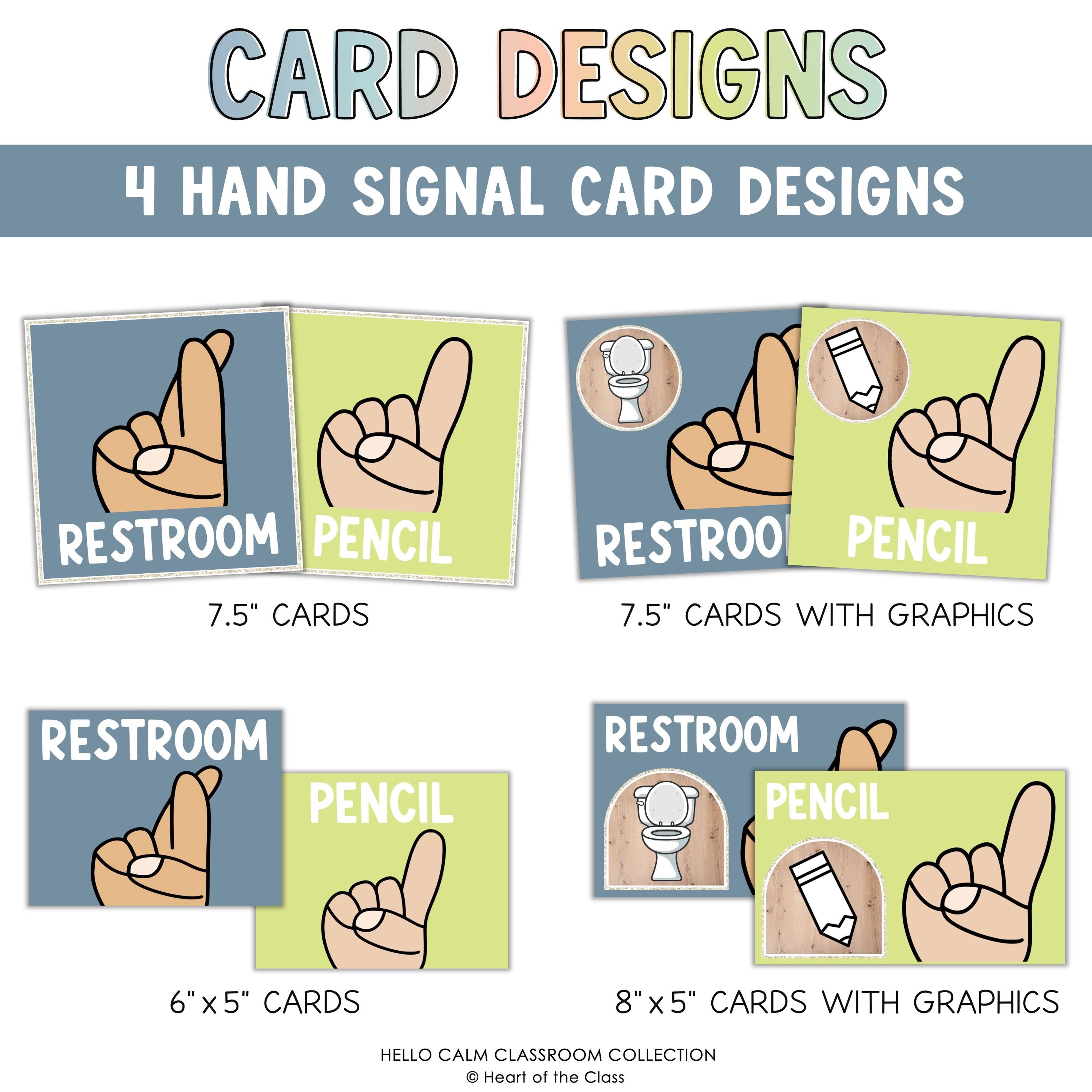 Hello Calm Classroom Hand Signals Posters Non-verbal Communication for ...
