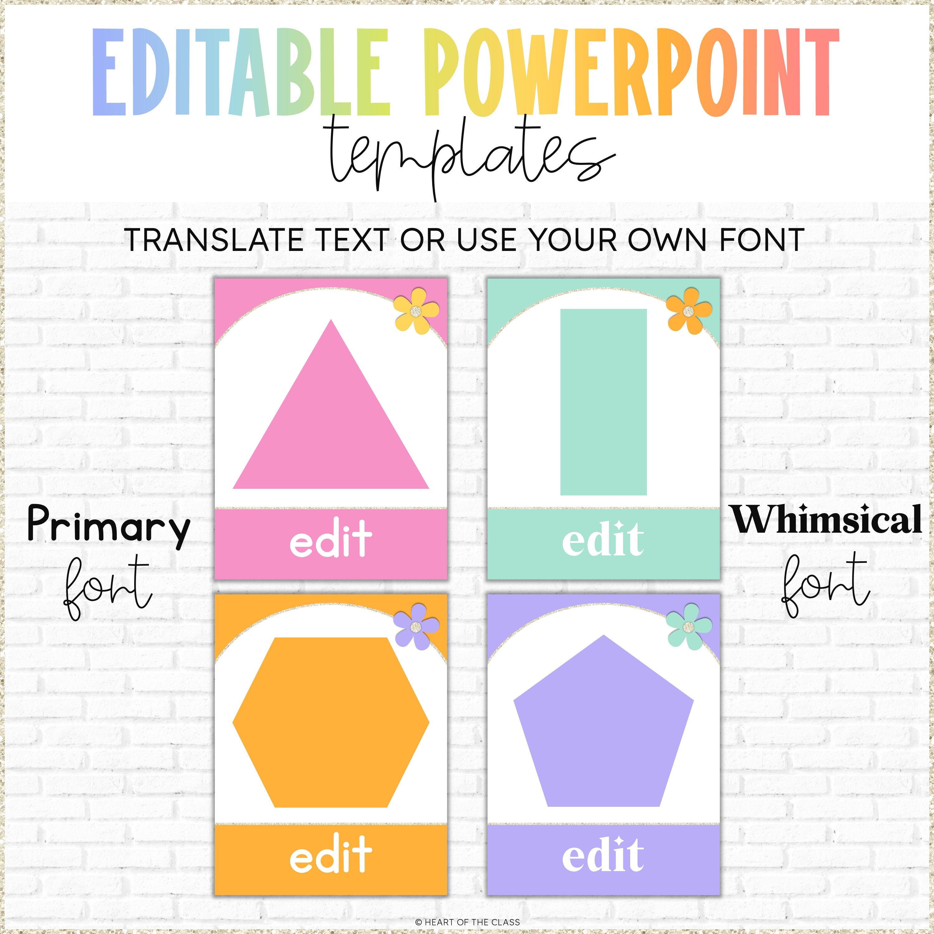 Classroom Shape Posters With 2D and 3D Shapes | Editable Text | Hello ...