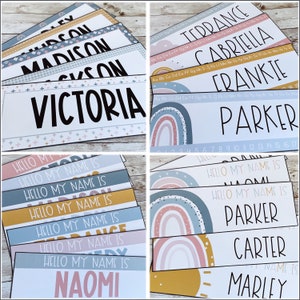 Classroom Desk Tags | Editable Student Name Tags | Alphabet Desk Tags ...