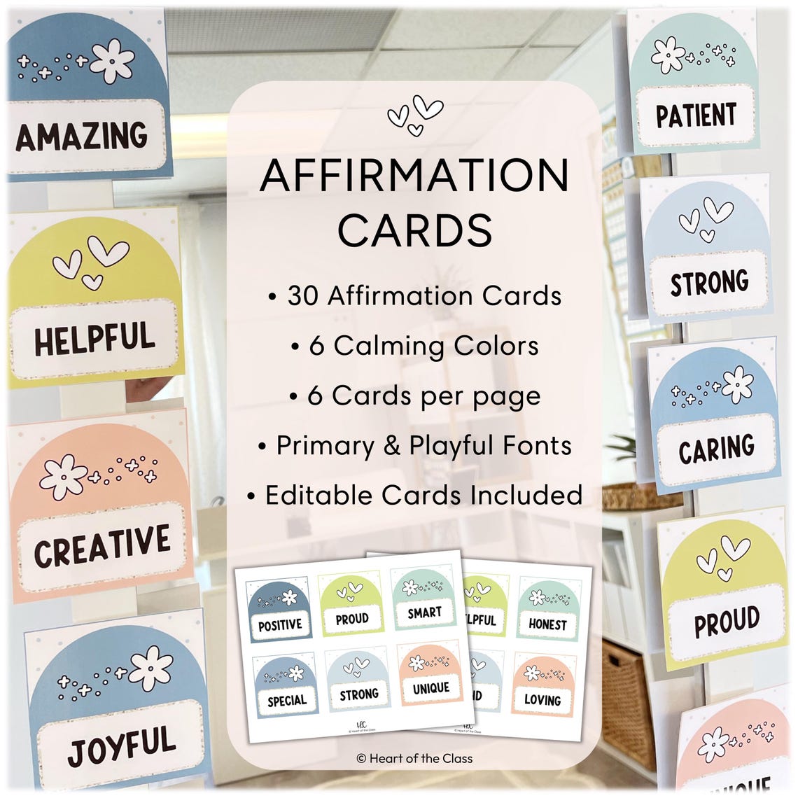 Hello Calm Classroom Affirmation Station With Editable Positive ...