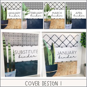 Binder Covers and Spines | Boho Plants Classroom Decor | Editable ...