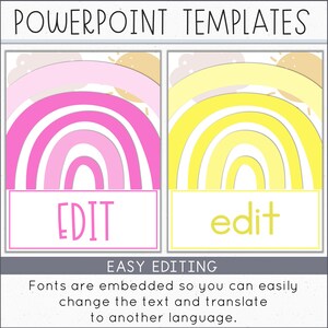 Color Posters for Boho Rainbow Classroom Decor Theme | Editable ...