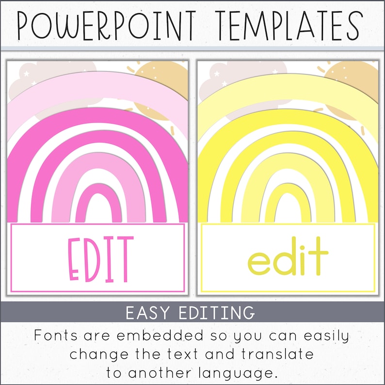 Color Posters for Boho Rainbow Classroom Decor Theme - Etsy