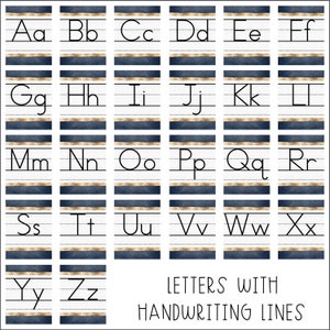 Modern Boho Classroom Alphabet Posters With Graphics | Printable ...