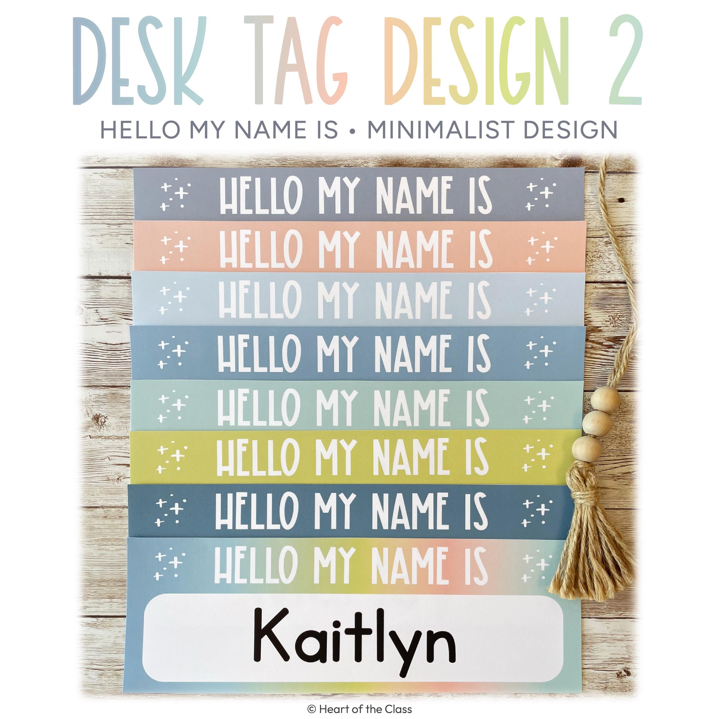 Student Desk Name Tags Editable Labels | Desk Name Plates With Alphabet ...