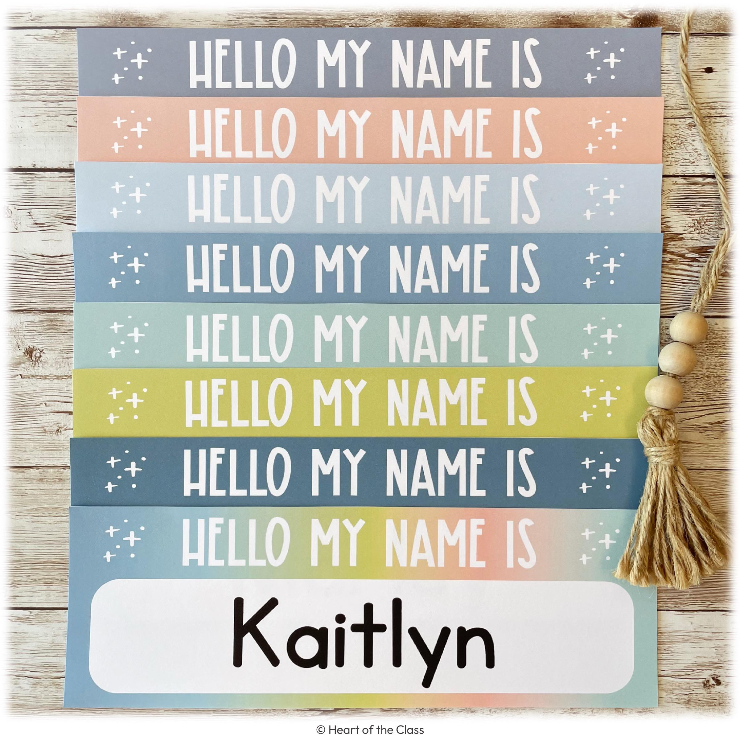 Student Desk Name Tags Editable Labels | Desk Name Plates With Alphabet ...