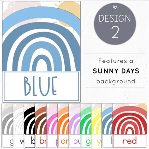 Color Posters for Boho Rainbow Classroom Decor Theme | Editable ...