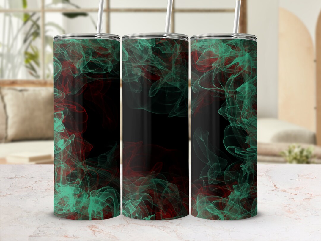 Mint Maroon Smoke Tumbler Png, 20 Oz Skinny Tumbler Wrap Sublimation ...