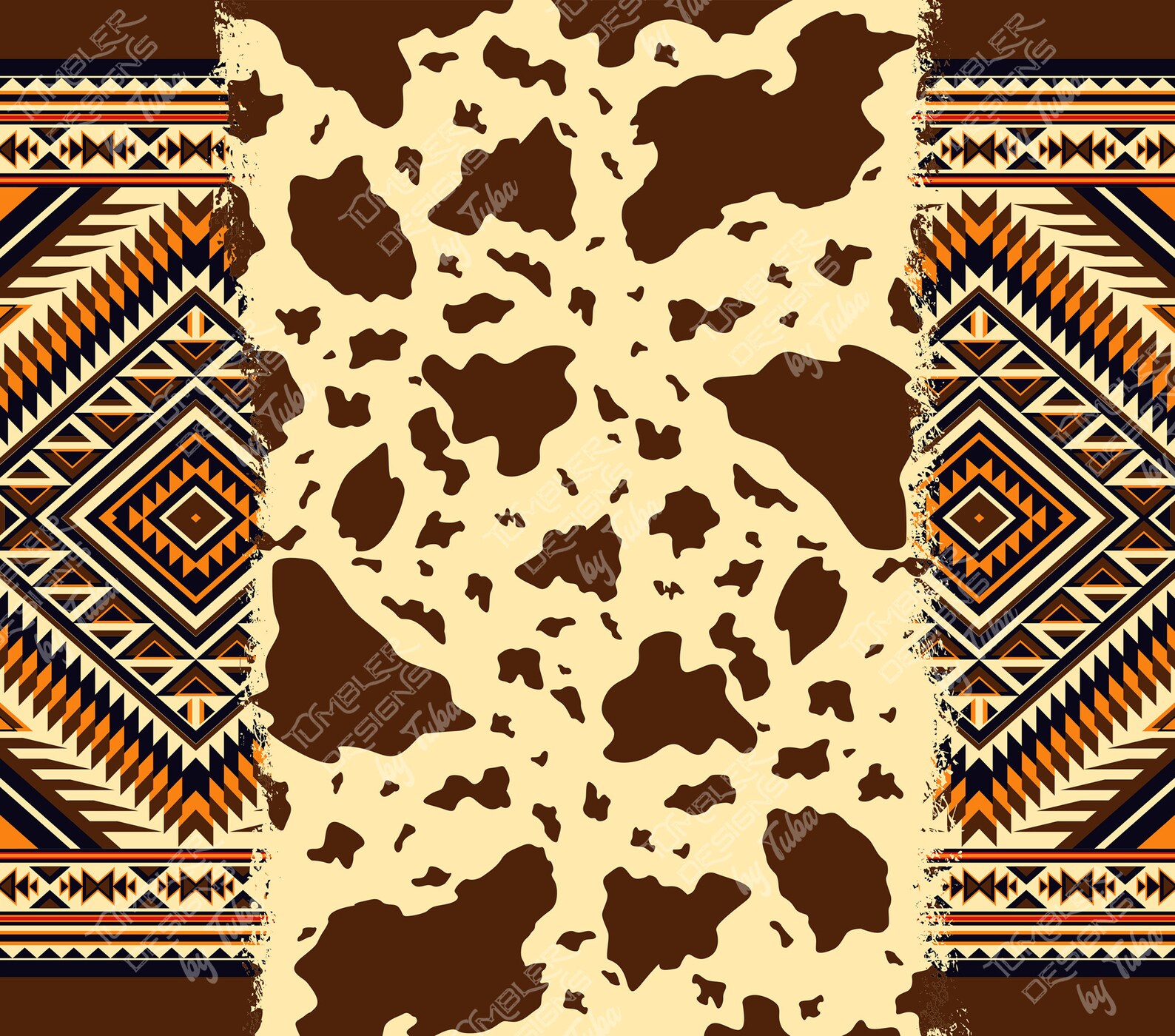 Cowhide Aztec Tumbler Wrap PNG Southwest Print 20 Oz Skinny - Etsy Sweden