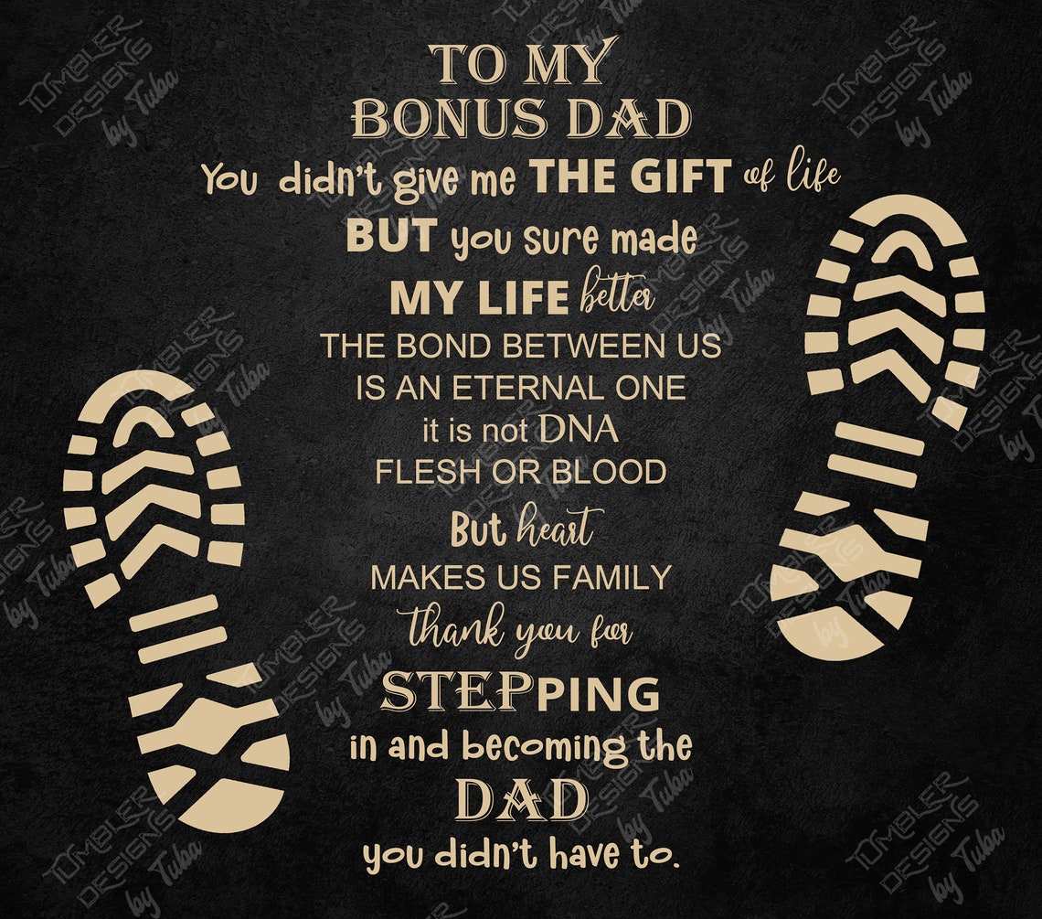 Bonus Dad Tumbler Wrap PNG Fathers Day 20 Oz Skinny Tumbler - Etsy