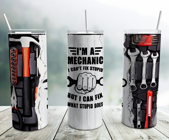 I'm a Mechanic Mechanic Tumbler Wrap PNG 20 Oz Skinny - Etsy