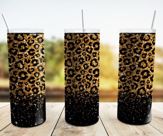 Leopard Tumbler Wrap PNG Leopard Print 20 Oz Skinny Tumbler - Etsy