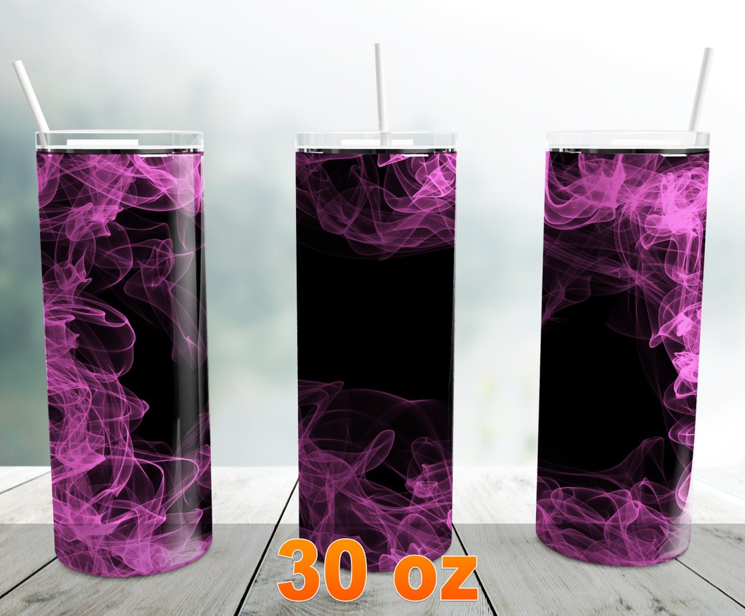 Pink Smoke Tumbler Png, 30 Oz Skinny Tumbler Wrap Sublimation Design ...
