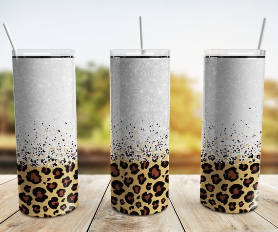 Leopard Tumbler Wrap PNG Leopard Print 20 Oz Skinny Tumbler - Etsy