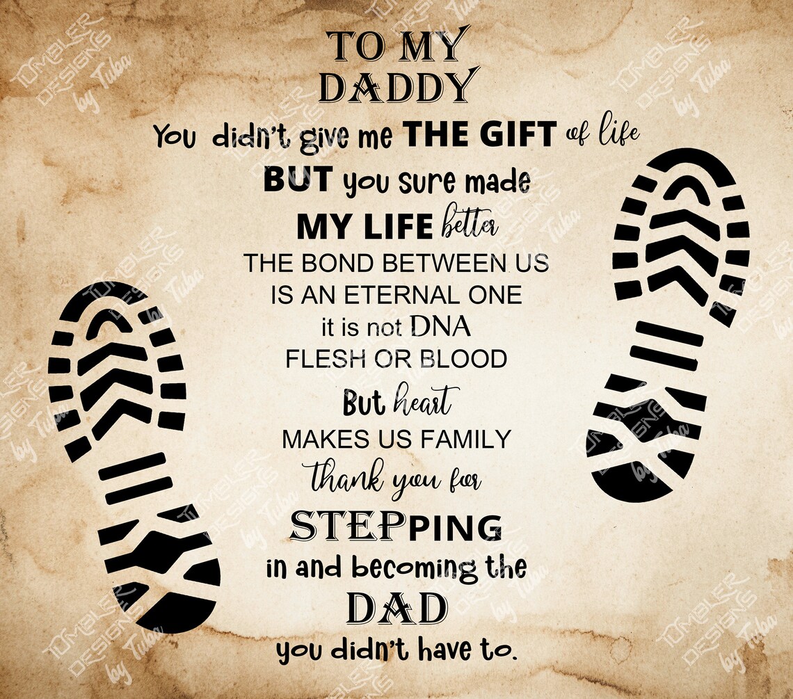 Bonus Dad Daddy Step Dad Quote Tumbler Wrap PNG Fathers Day - Etsy