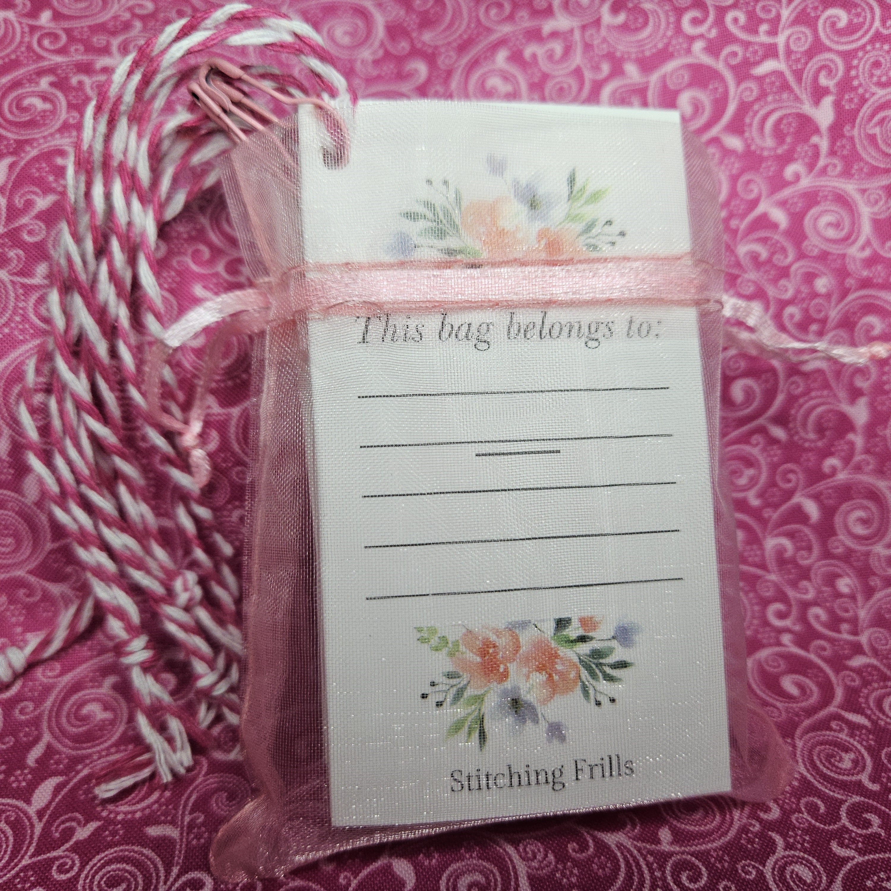 Cross Stitch Project Tags, Project Bag ID, Pattern Name, Stitching ...