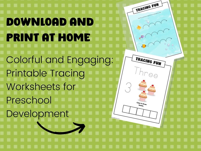 Preschool Tracing Worksheets/ Daily Activity Sheets for Daycare/ Hand ...