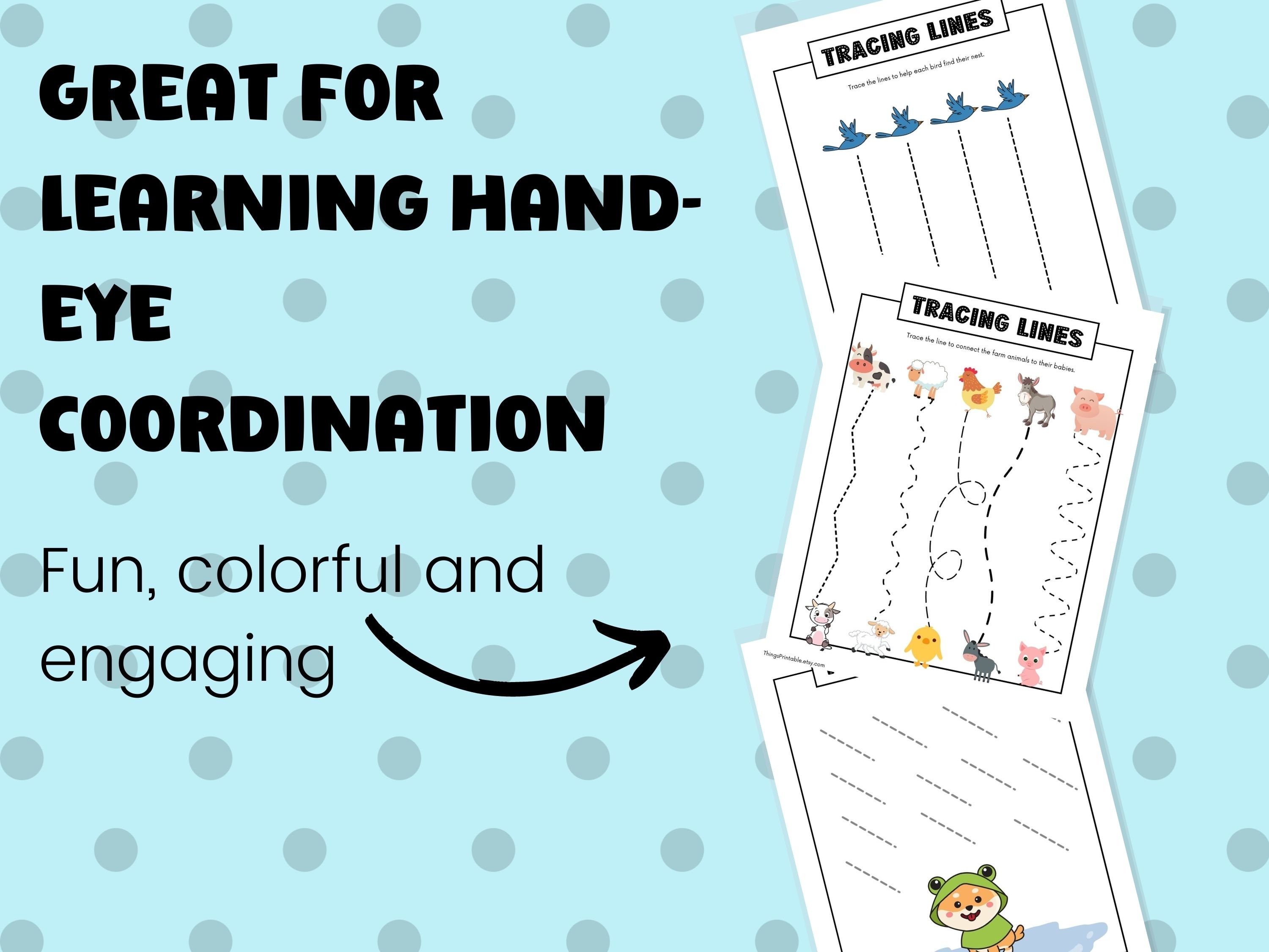 Preschool Tracing Worksheets/ Daily Activity Sheets for Daycare/ Hand ...