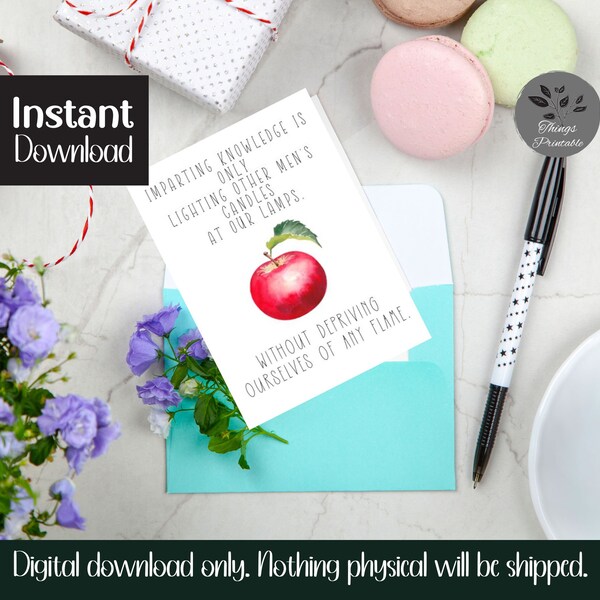 Teacher Retirement Card, Mentor Gift, Art Printable, Floral, Elegant ...