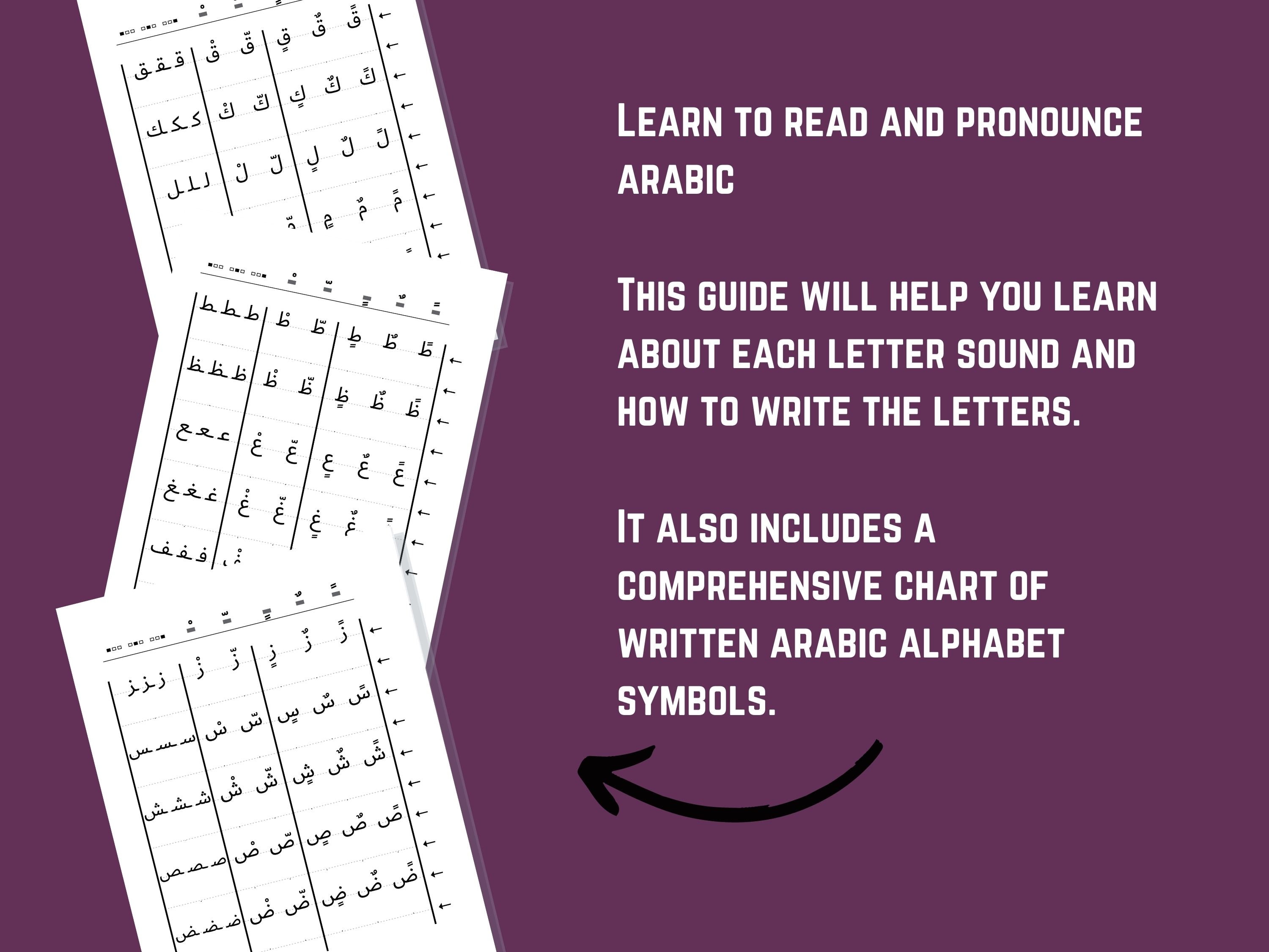 Arabic Handwriting Practice/learn Arabic/letter Recognition/arabic Busy ...