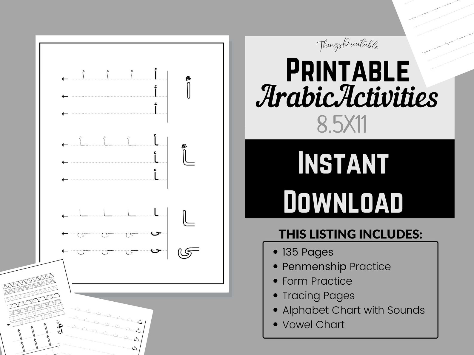 Arabic Handwriting Practice/learn Arabic/letter Recognition/arabic Busy ...