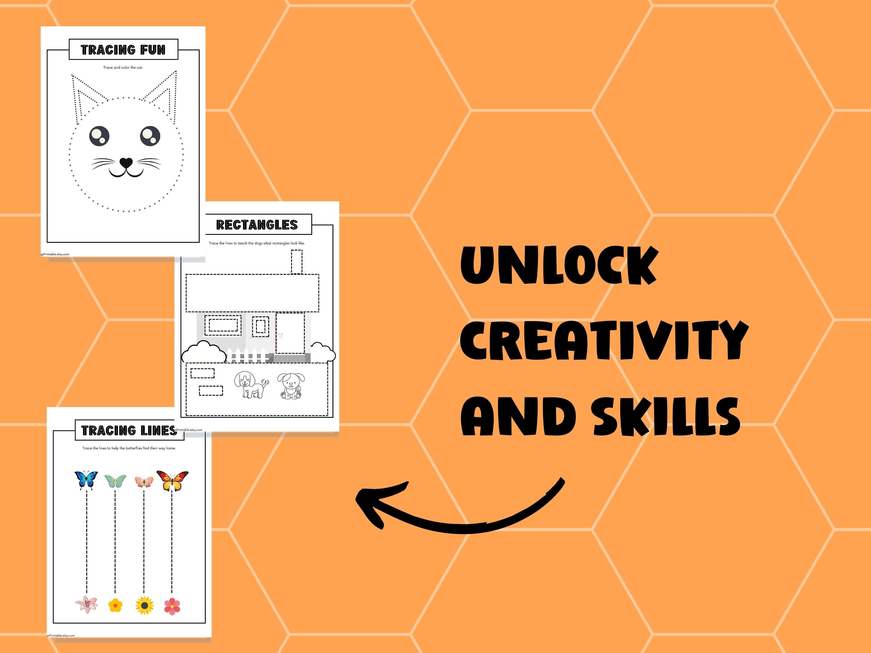 Preschool Tracing Worksheets/ Daily Activity Sheets for Daycare/ Hand ...