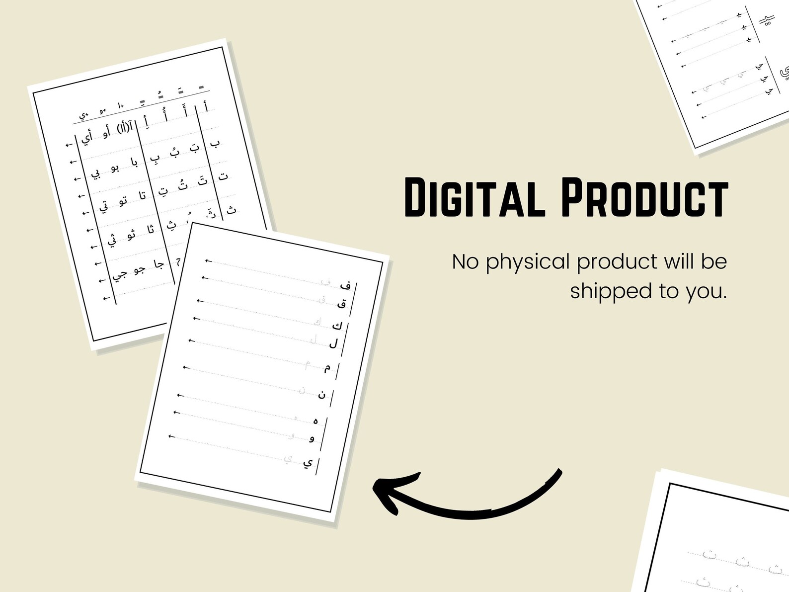 Arabic Handwriting Practice/learn Arabic/letter Recognition/arabic Busy ...