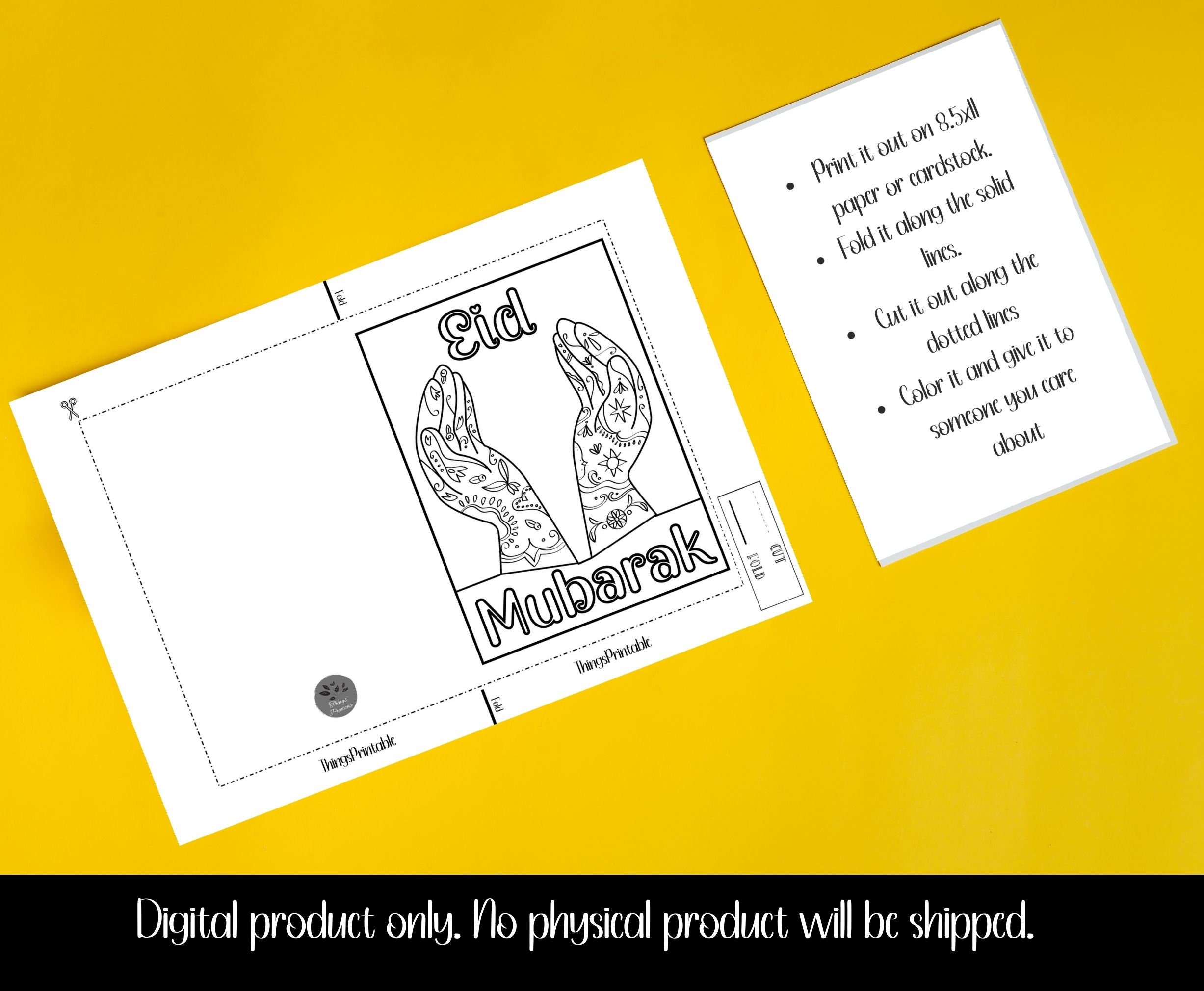 PRINTABLE Eid Coloring Card Dua Eid Card Eid Card for Kids - Etsy